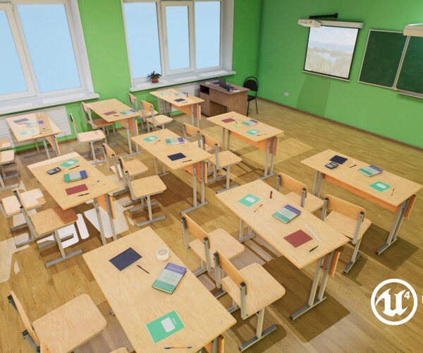 ArtStation - Classroom Props Pack | Game Assets
