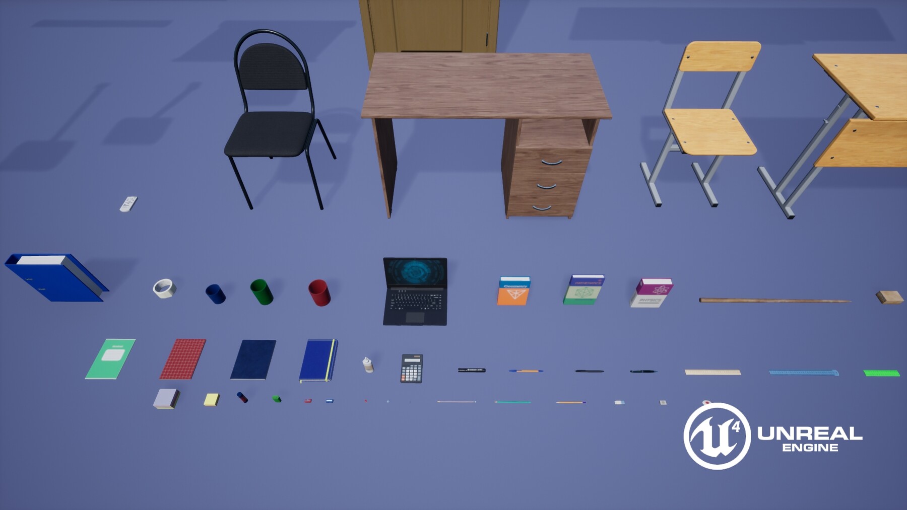 ArtStation - Classroom Props Pack | Game Assets