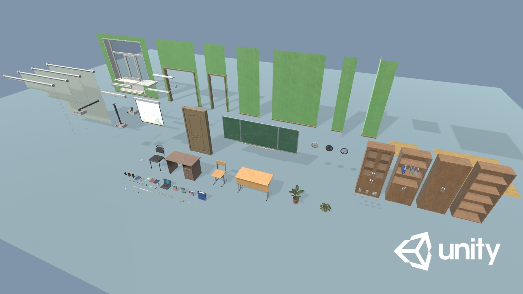 ArtStation - Classroom Props Pack | Game Assets