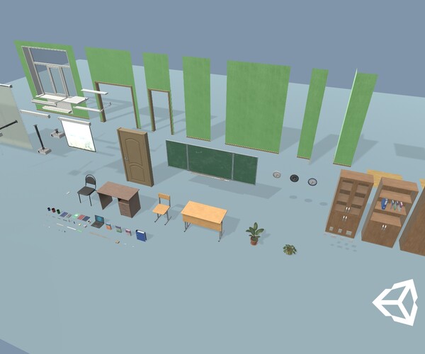 ArtStation - Classroom Props Pack | Game Assets