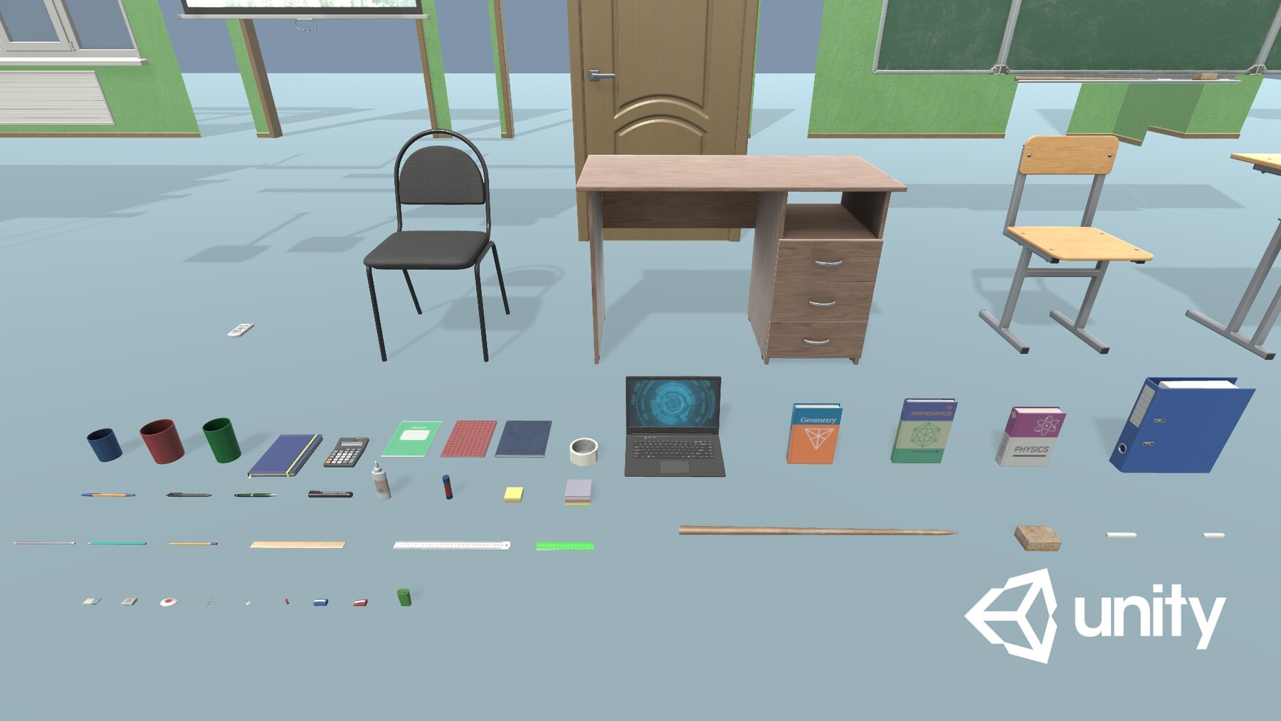 ArtStation - Classroom Props Pack | Game Assets