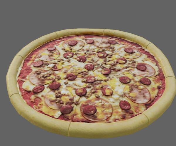ArtStation - Pizza - Food Low-poly 3D model | Game Assets