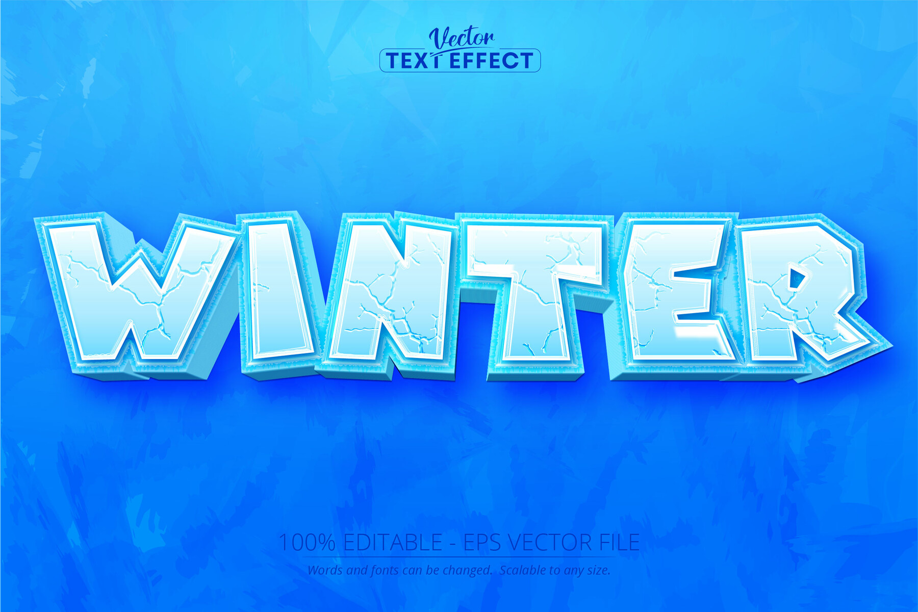 ArtStation - Ice text effect, editable winter text and cartoon text ...