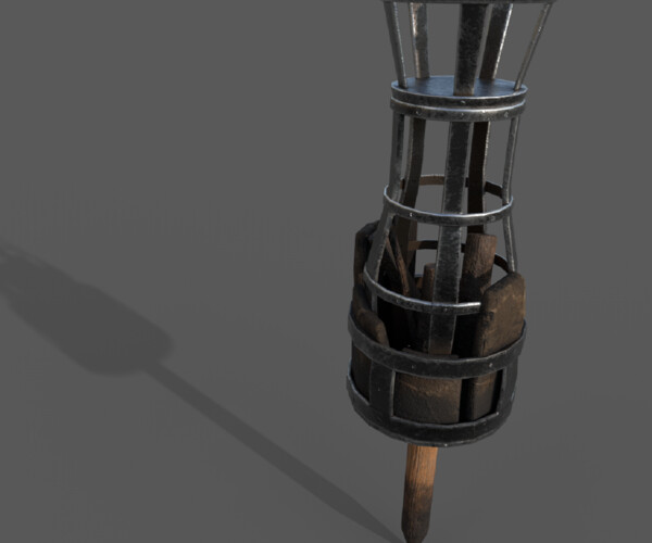 ArtStation - torch Low-poly 3D model | Resources