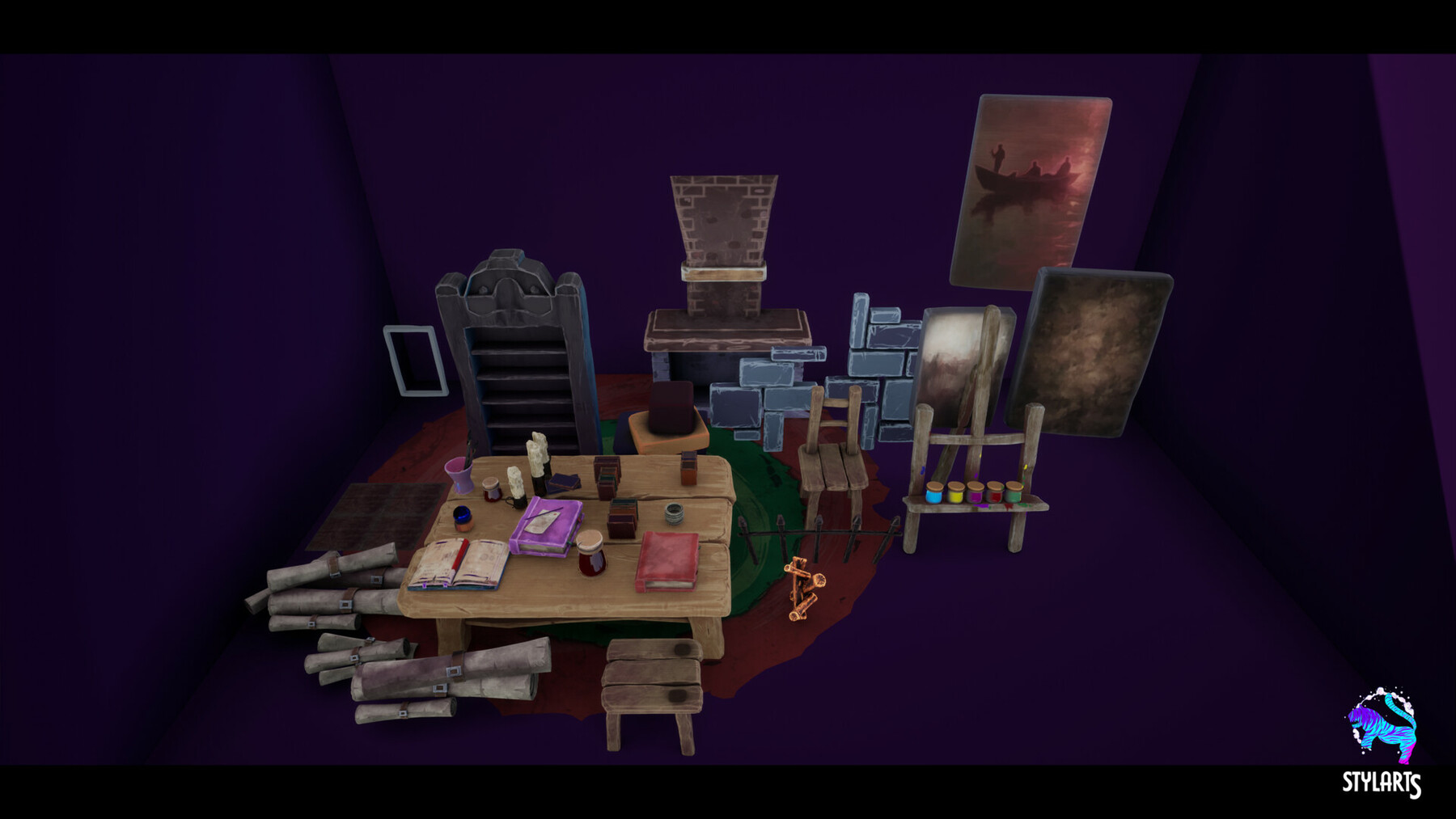 ArtStation - Stylized Wizard Room | Game Assets