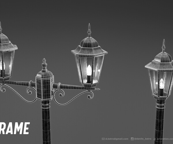 ArtStation - Classic Lamp Post | 3D model | Resources