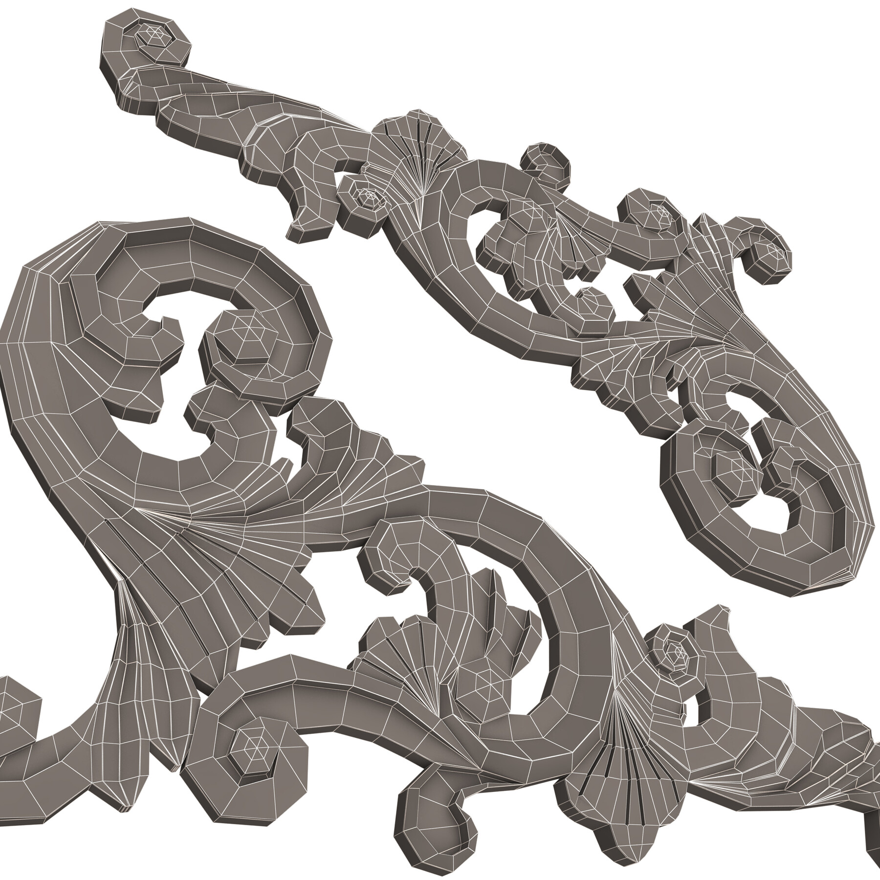 ArtStation - Corner Carved Plaster Molding Decoration 05 | Resources
