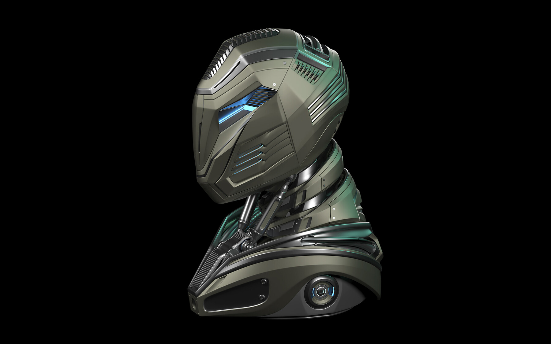 ArtStation - Robot Alien Mech Head - 3d model | Resources