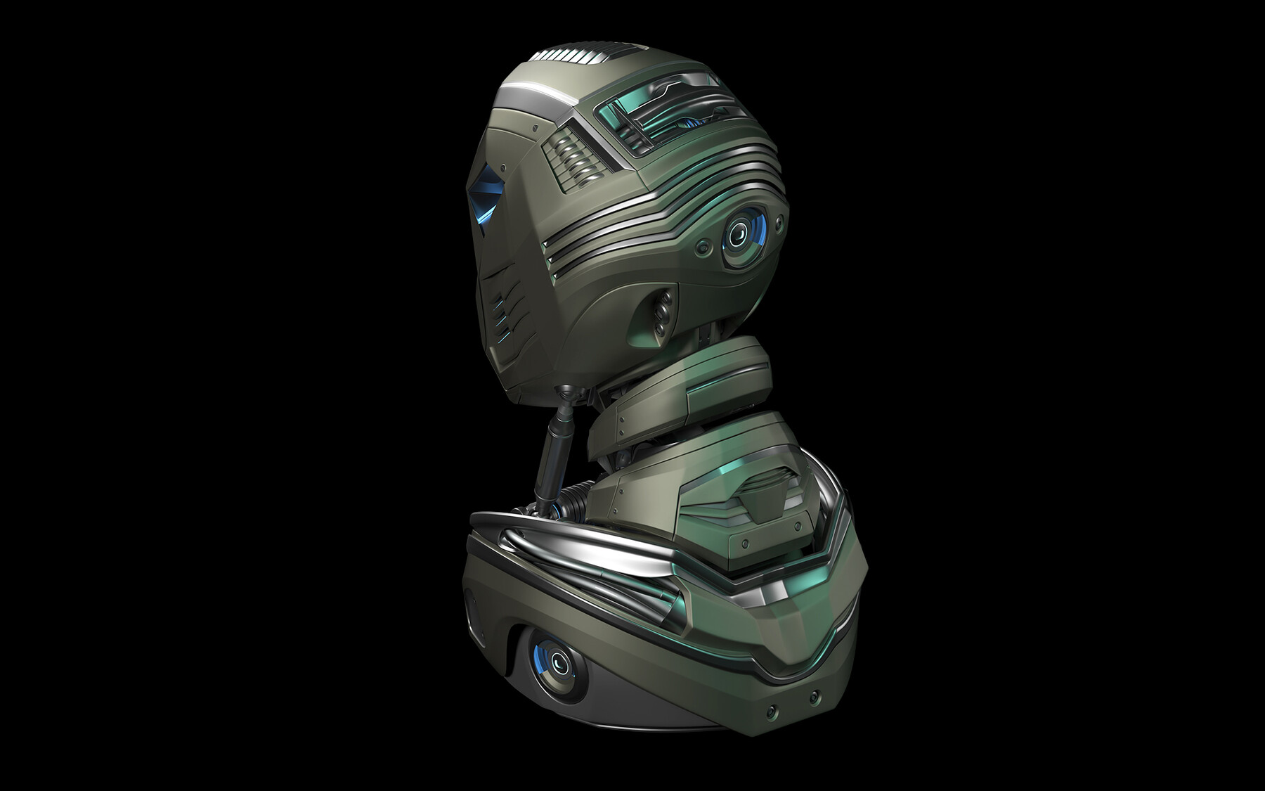 ArtStation - Robot Alien Mech Head - 3d model | Resources