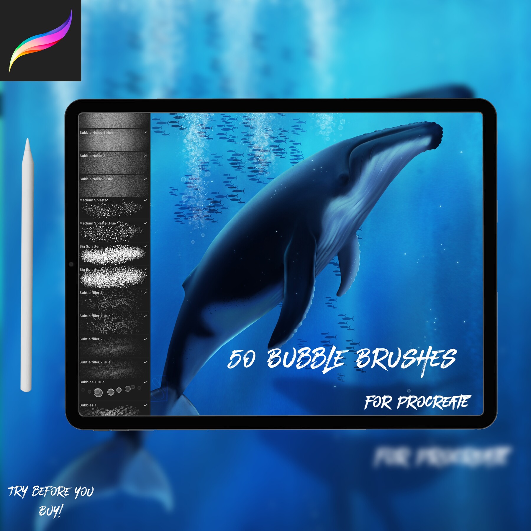 ArtStation - 50 Bubble Brushes for Procreate | Brushes