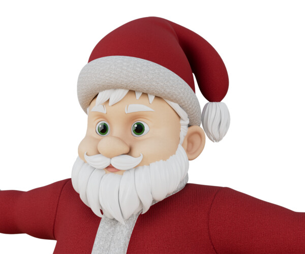 ArtStation - Santa Claus Cartoon character model No rig | Game Assets