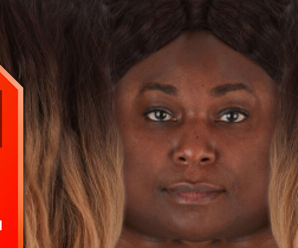 ArtStation - Premade Head Texture #0004 African Female | Game Assets