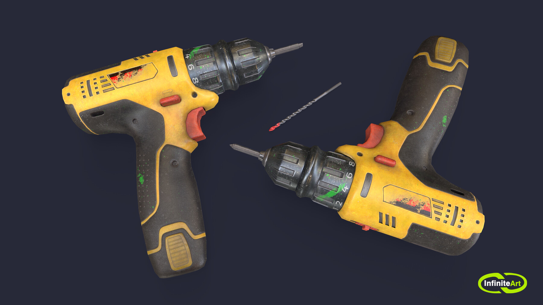 ArtStation - Screwdriver_ Drill | Game Assets
