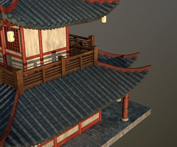 ArtStation - Japanese Realistic Traditional Building model | Game Assets