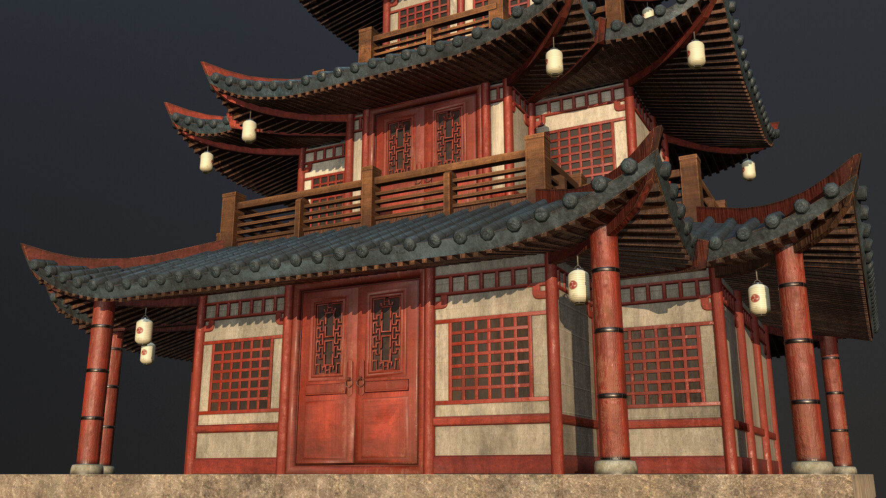 ArtStation - Japanese Realistic Traditional Building model | Game Assets