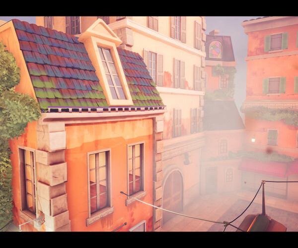 ArtStation - Stylized Paris Street | Game Assets