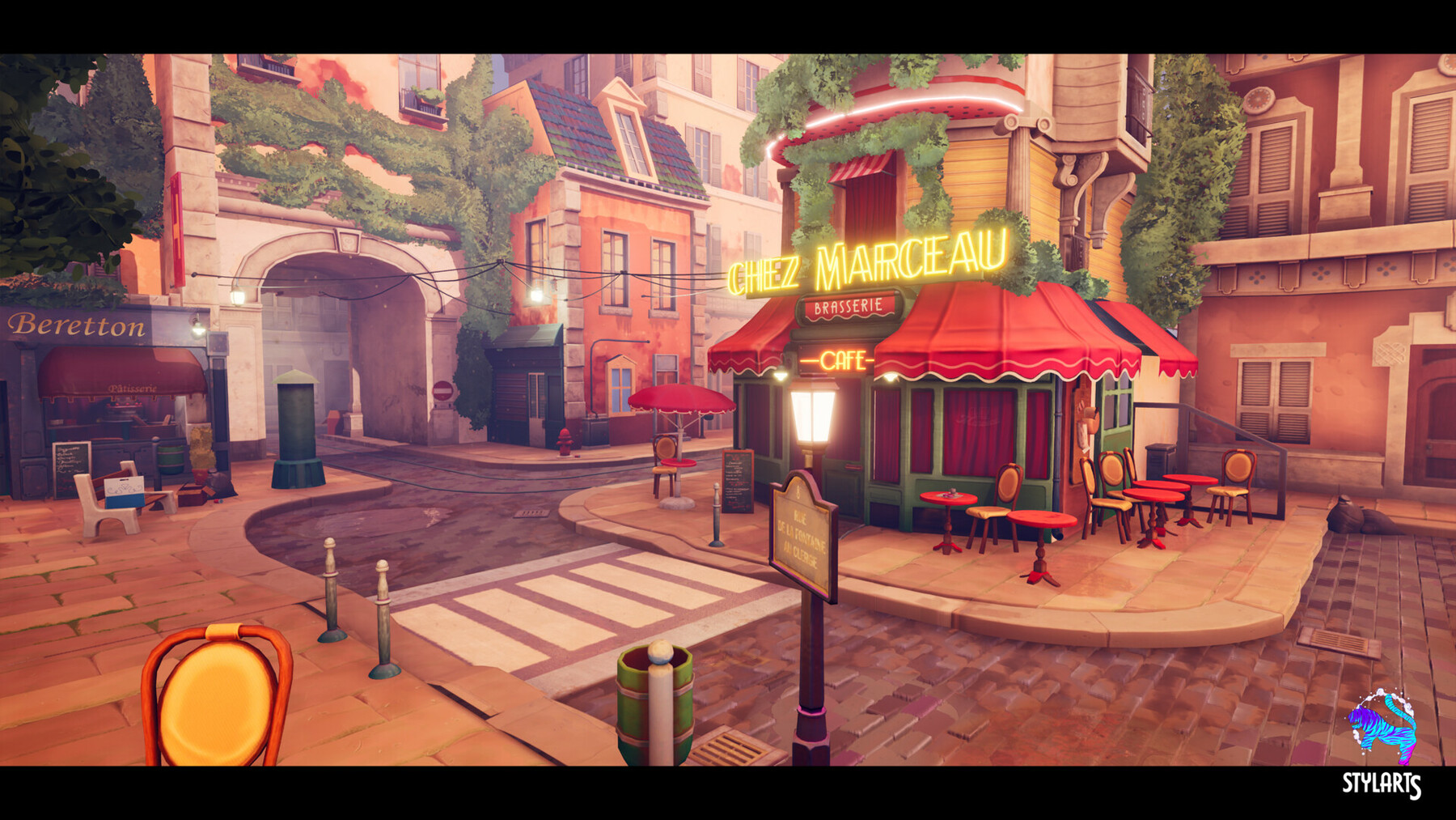 ArtStation - Stylized Paris Street | Game Assets