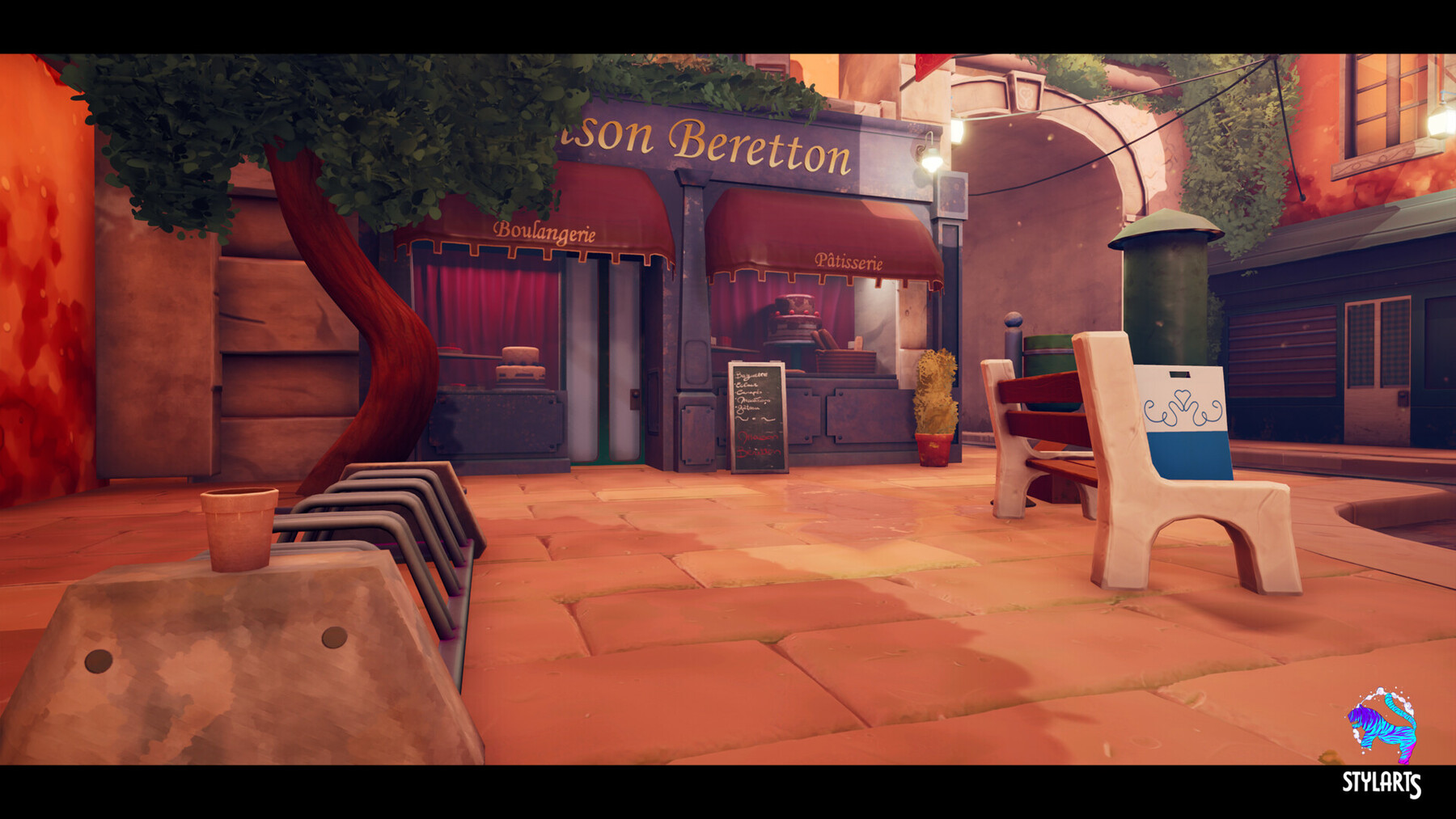 ArtStation - Stylized Paris Street | Game Assets