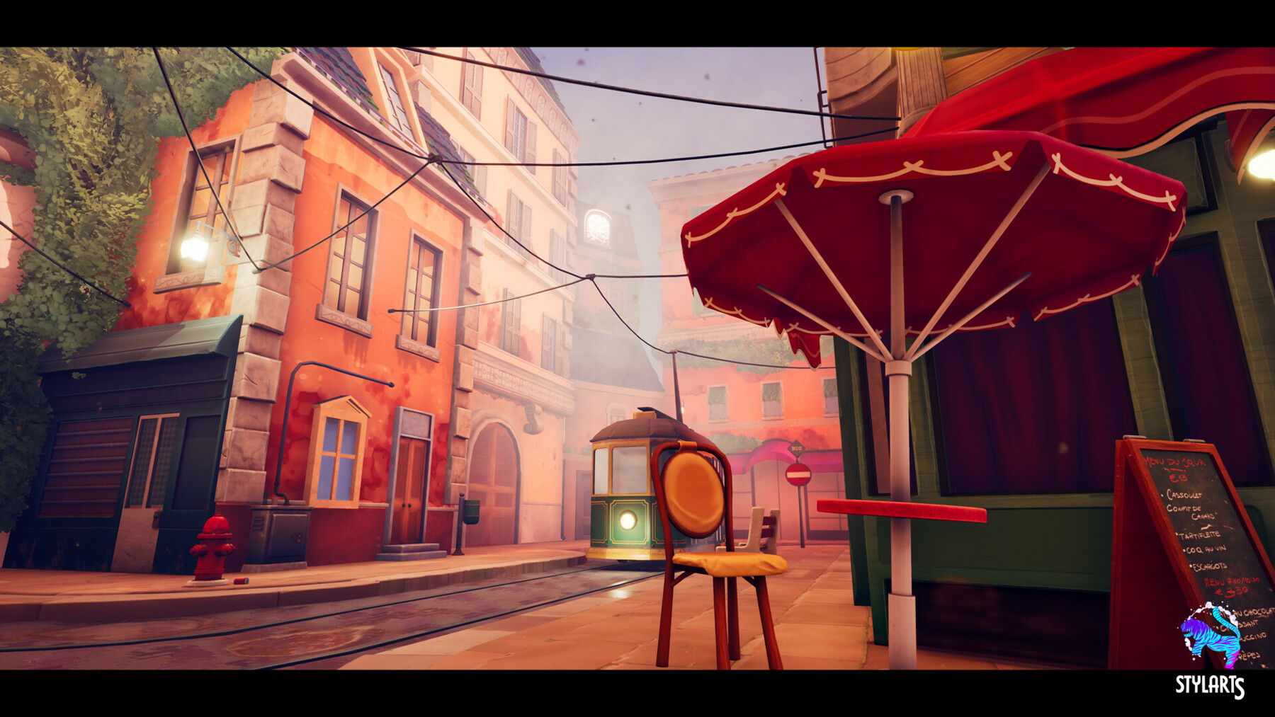 ArtStation - Stylized Paris Street | Game Assets