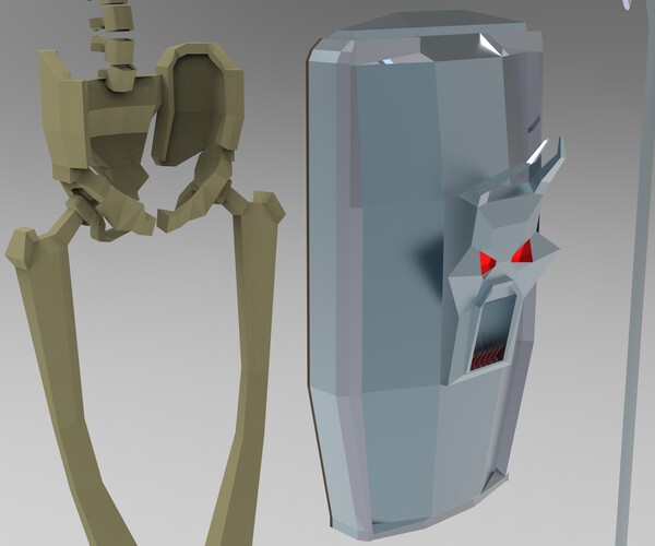 ArtStation - Skeleton with sword and shield | Game Assets