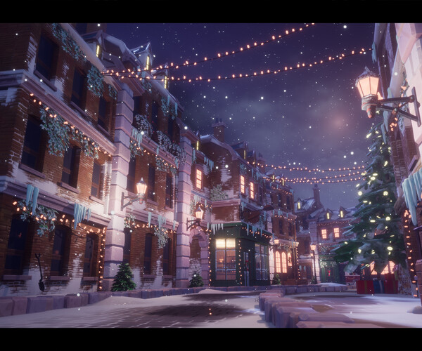 ArtStation - Stylized Christmas Town | Game Assets