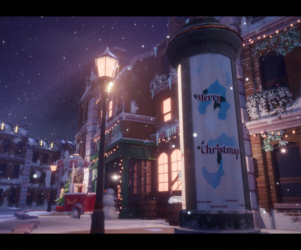 ArtStation - Stylized Christmas Town | Game Assets