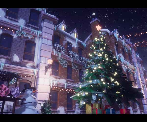 ArtStation - Stylized Christmas Town | Game Assets