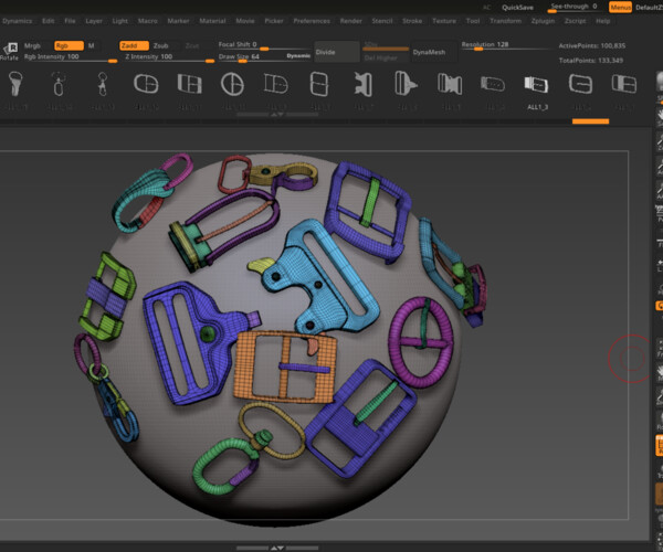 ArtStation - Pack of Buckles 2 / Zbrush IMM | Brushes