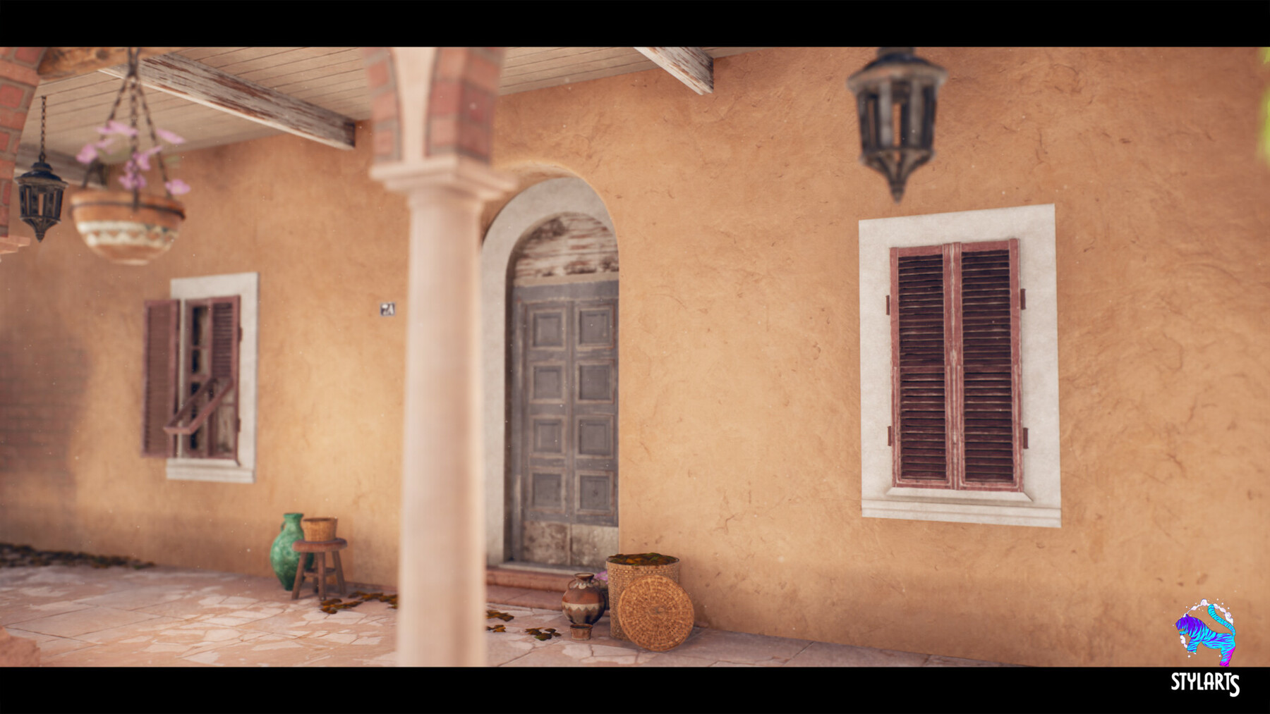 ArtStation - Stylized Mediterranean Courtyard | Game Assets