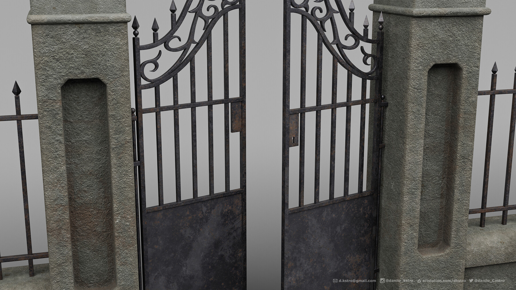 ArtStation - Cemetery Gates | 3D model | Resources