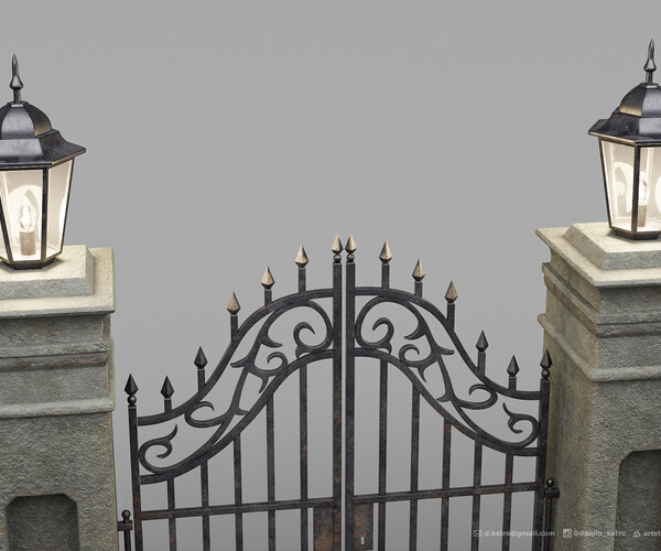 ArtStation - Cemetery Gates | 3D model | Resources