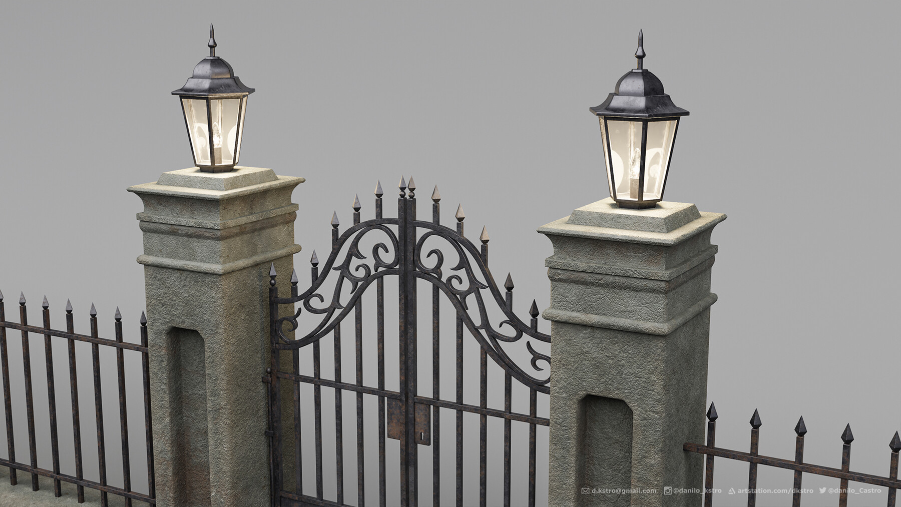 ArtStation - Cemetery Gates | 3D model | Resources
