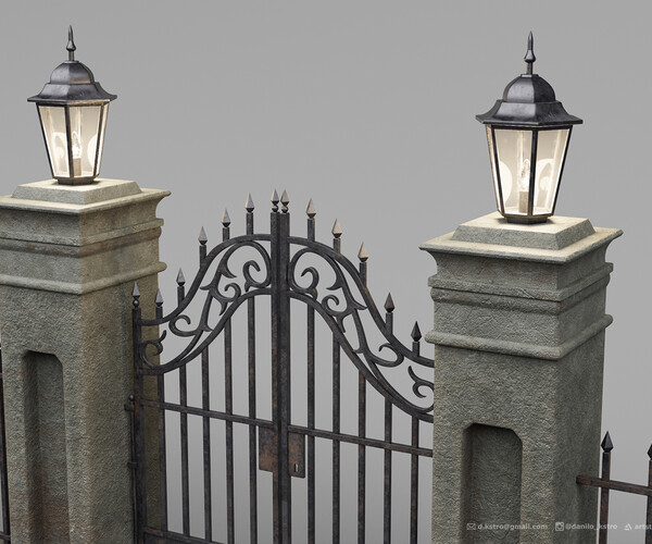 ArtStation - Cemetery Gates | 3D model | Resources