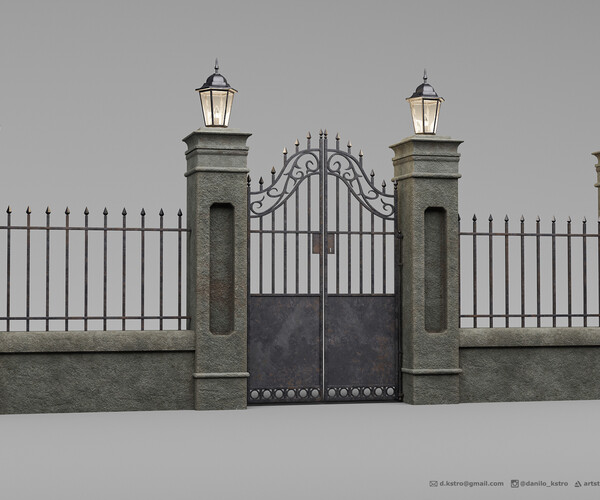 ArtStation - Cemetery Gates | 3D model | Resources