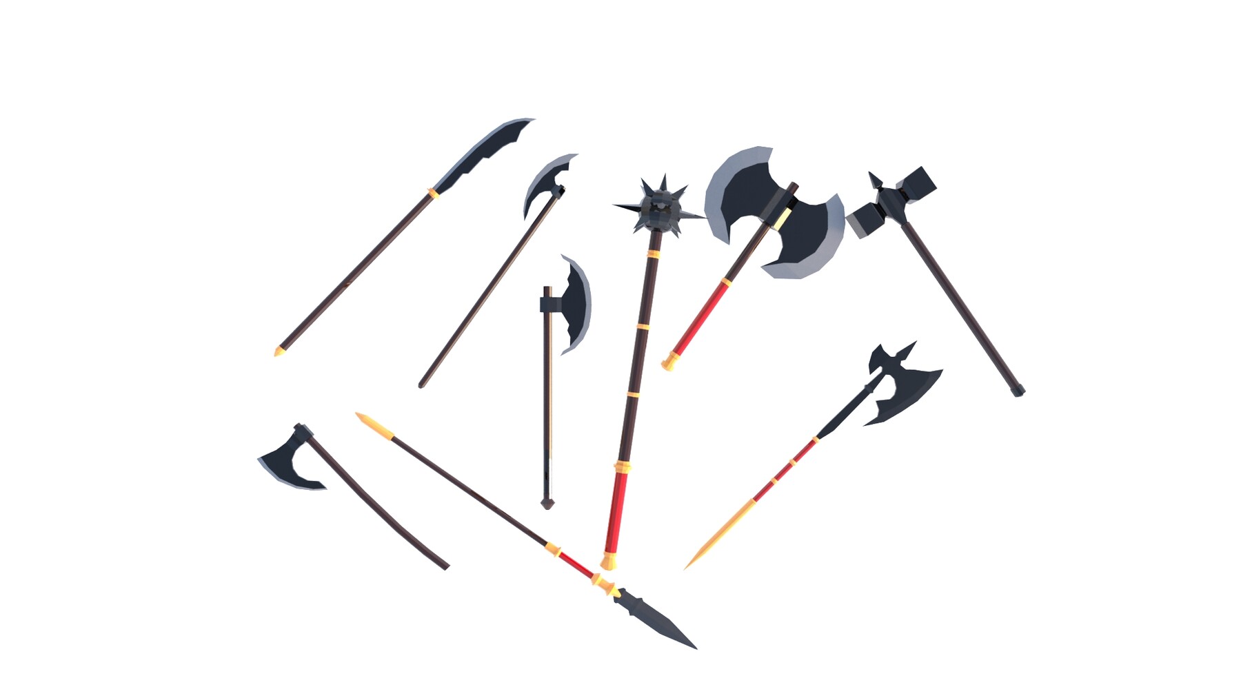 ArtStation - low poly melee weapons | Game Assets