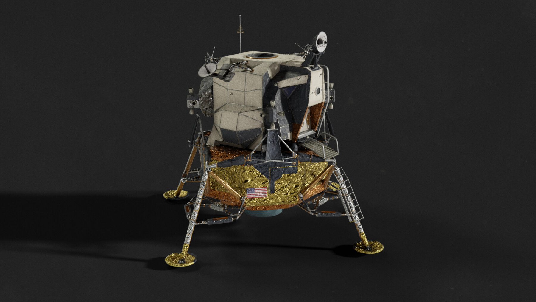 ArtStation - Apollo 11 Eagle | 3D Model | Low Poly | 4K Textures | PBR ...