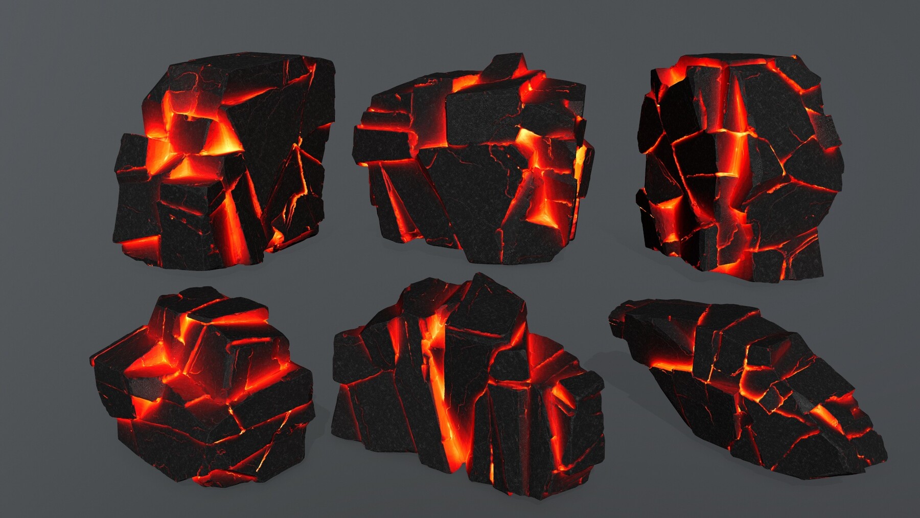 ArtStation - lava rocks | Game Assets