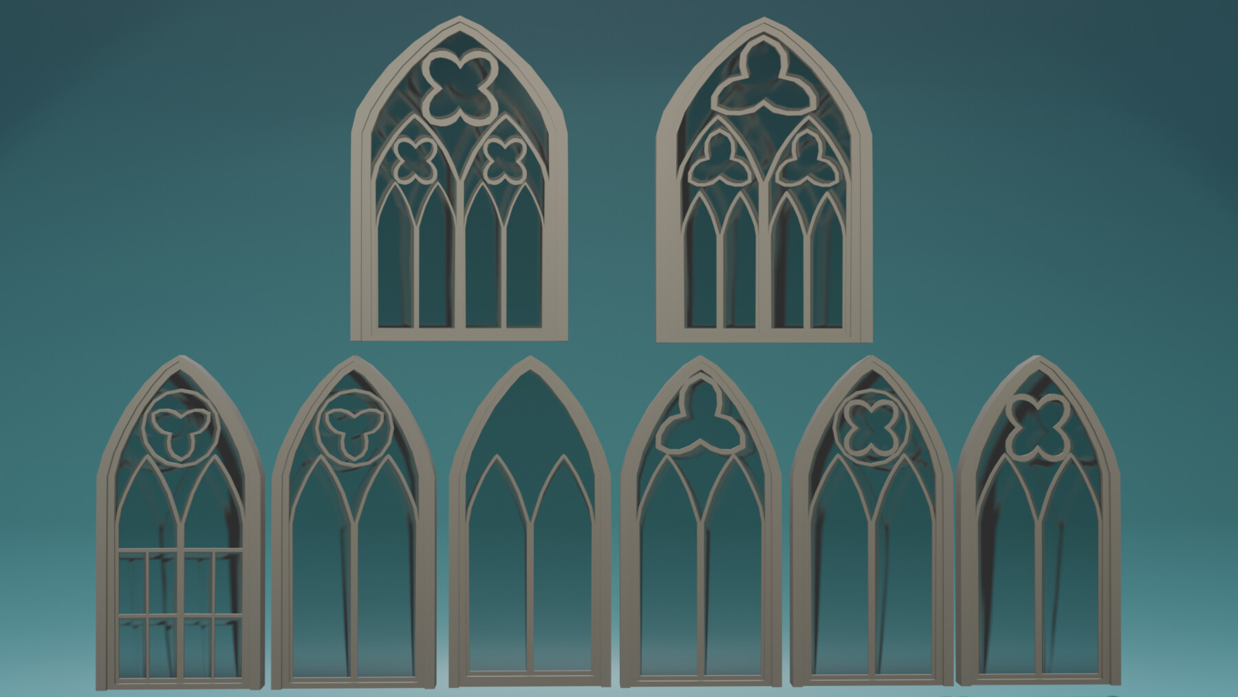 ArtStation - Gotic Window Set | Game Assets