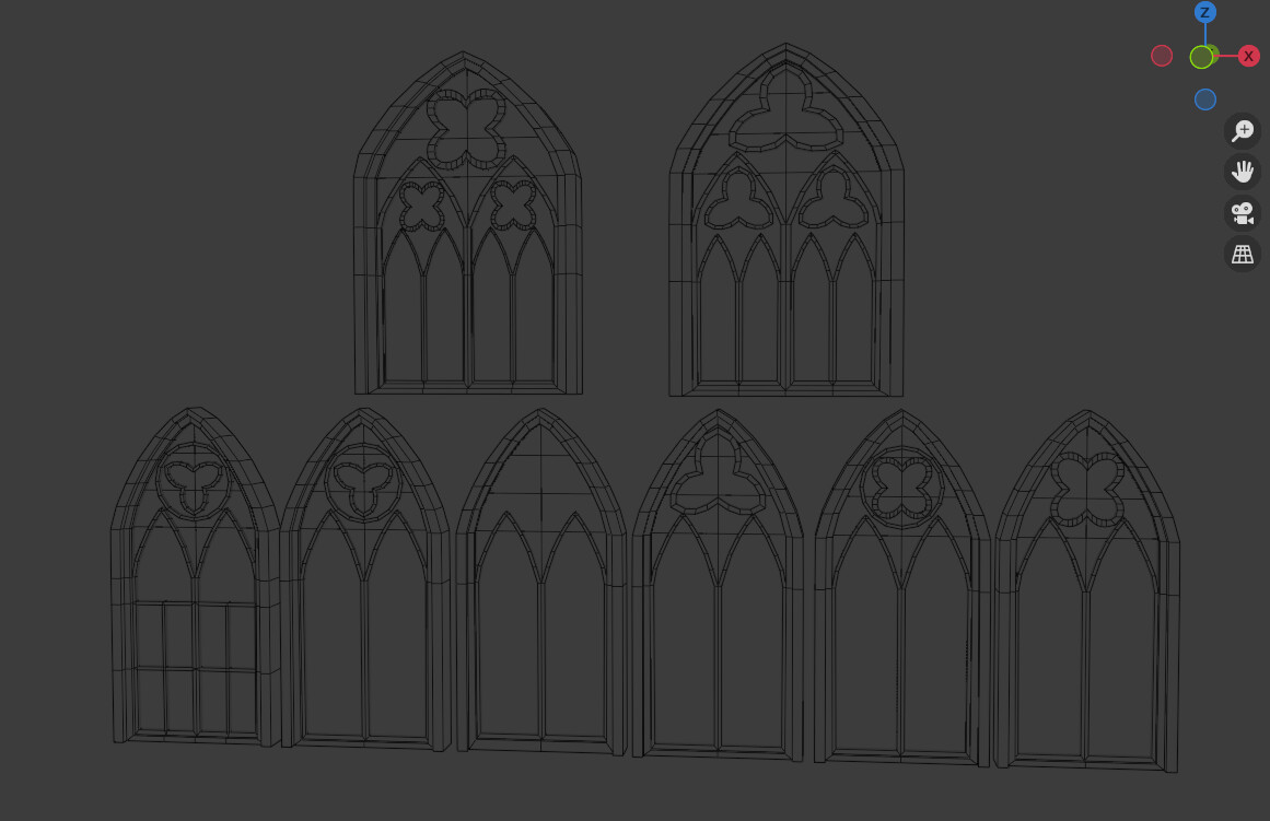 ArtStation - Gotic Window Set | Game Assets