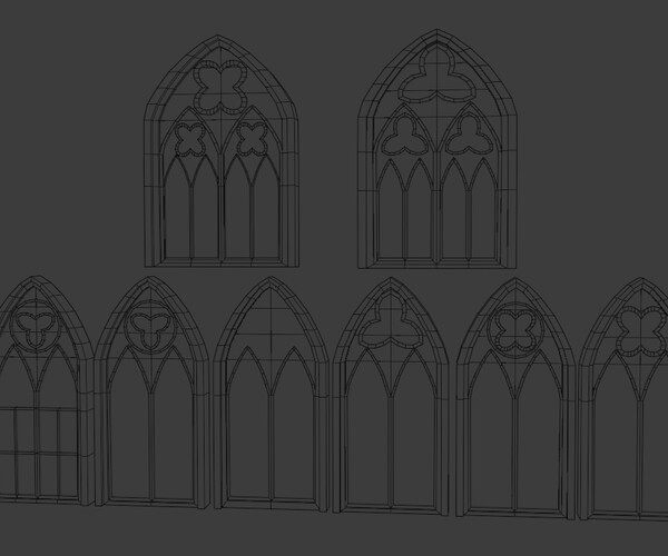 ArtStation - Gotic Window Set | Game Assets