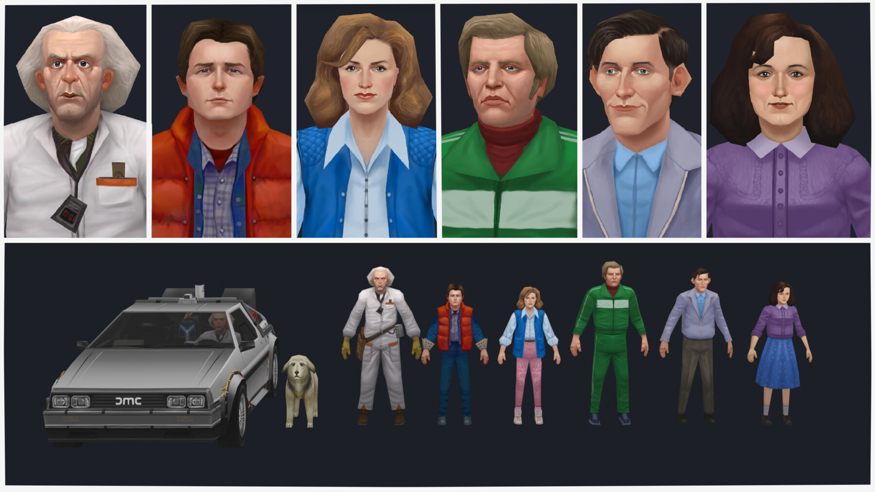 ArtStation - BTTF characters | Game Assets