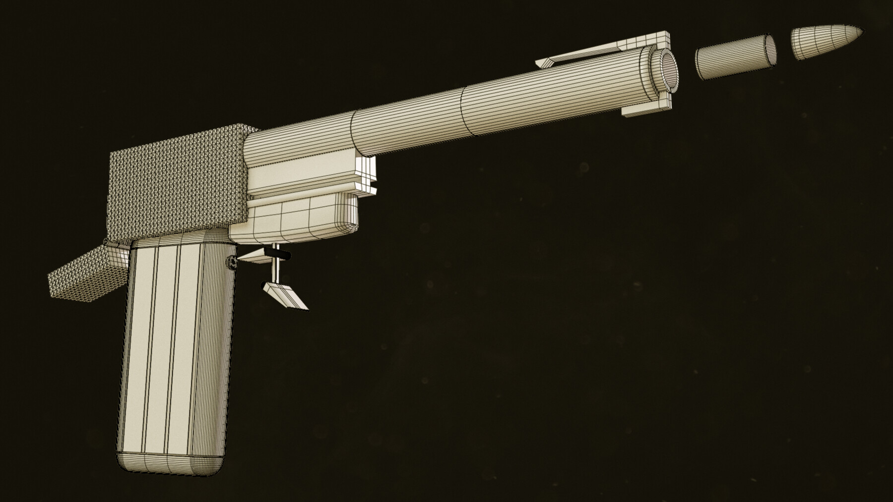 ArtStation - 007 Golden Gun | 3D Model | Low Poly | 4K Textures | PBR ...