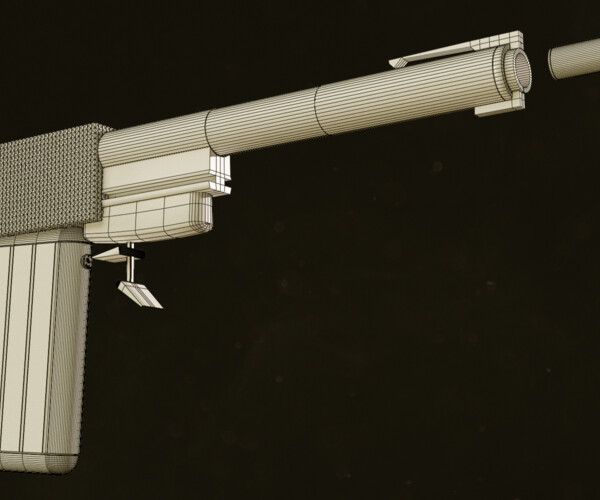 ArtStation - 007 Golden Gun | 3D Model | Low Poly | 4K Textures | PBR ...