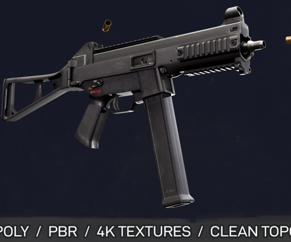 ArtStation - HK UMP 45 | 3D Model | Low Poly | 4K Textures | PBR | Game ...
