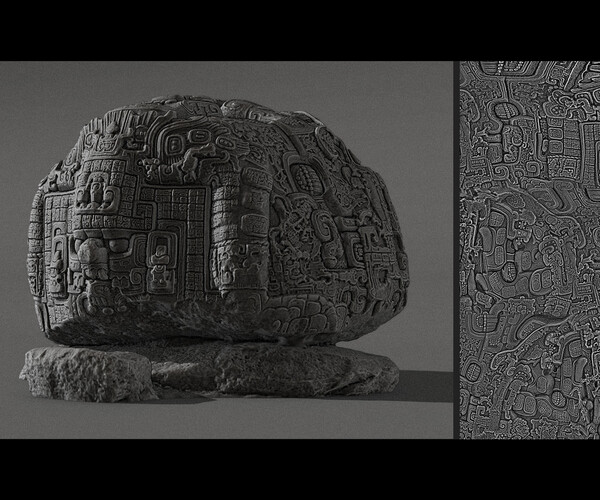 ArtStation - Mayan Stone 05 PBR 4K | Game Assets