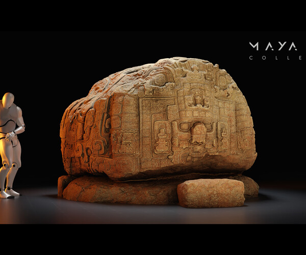 ArtStation - Mayan Stone 05 PBR 4K | Game Assets