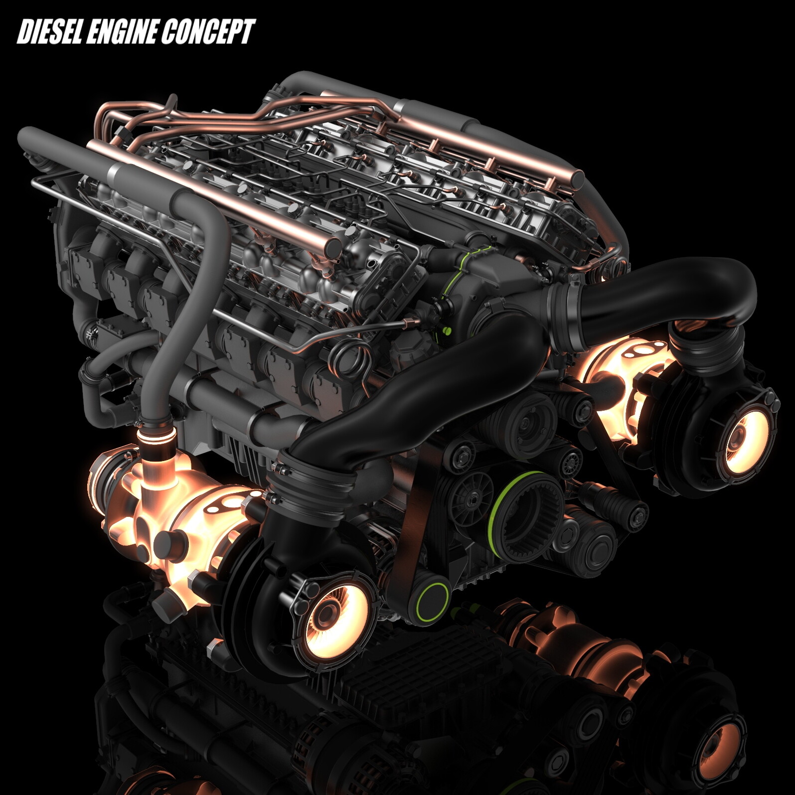 ArtStation - Titan diesel engine concept | Resources