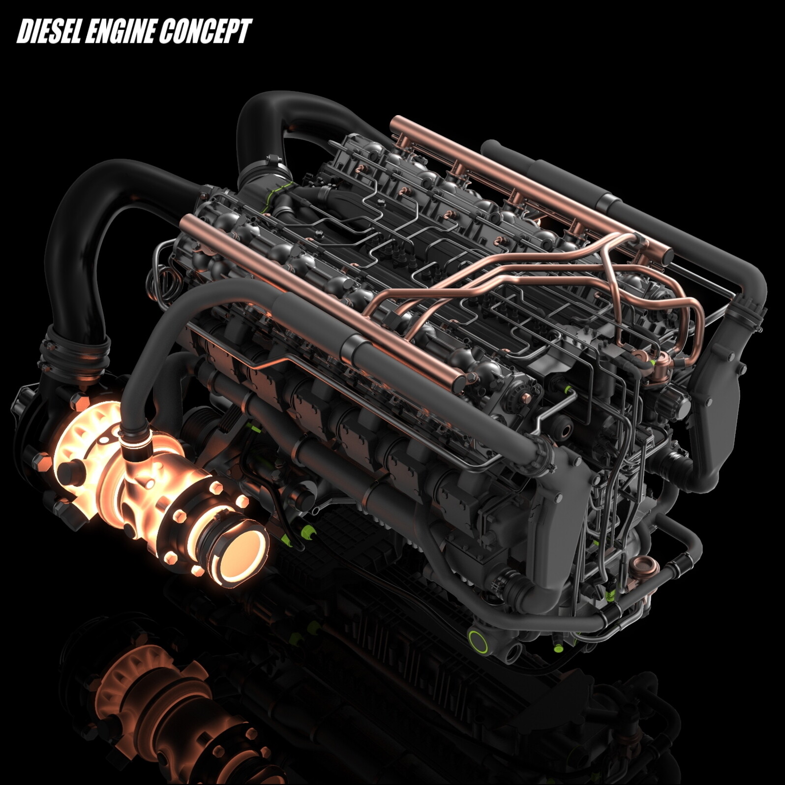 ArtStation - Titan diesel engine concept | Resources