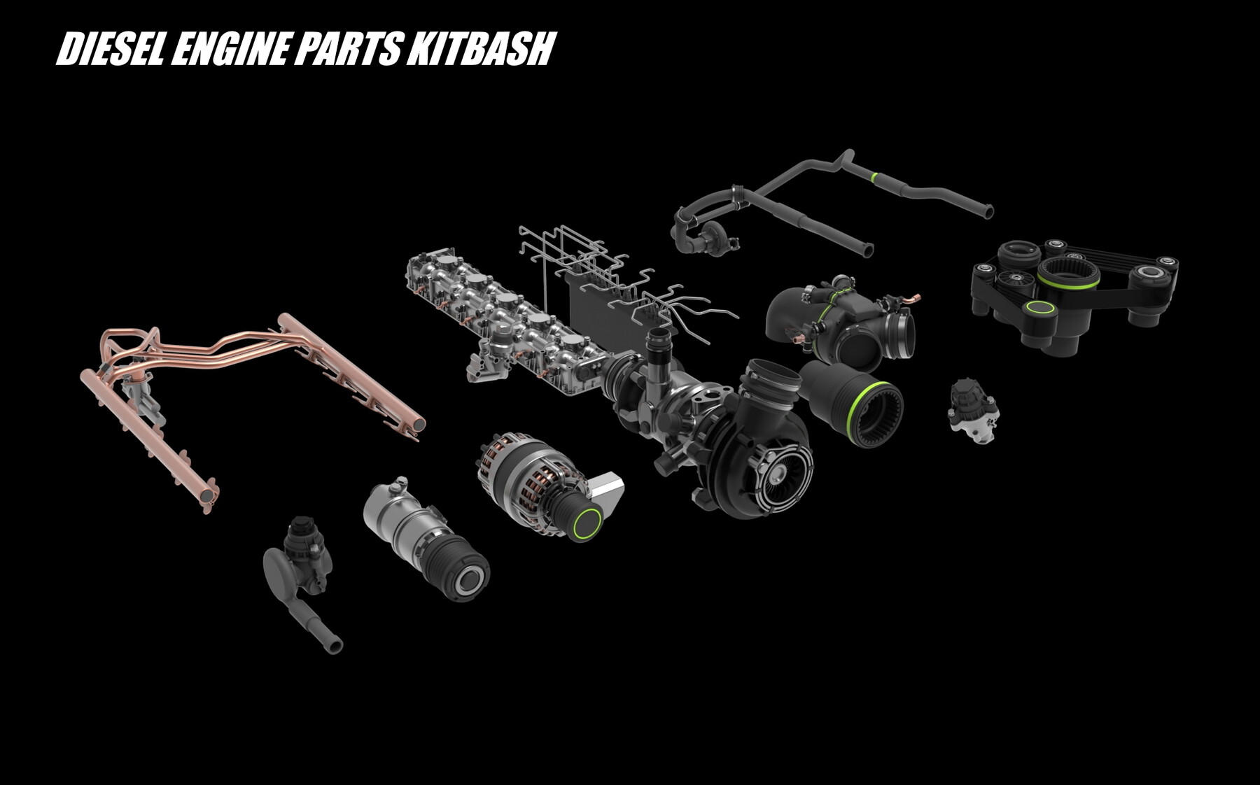 ArtStation - Titan diesel engine concept | Resources