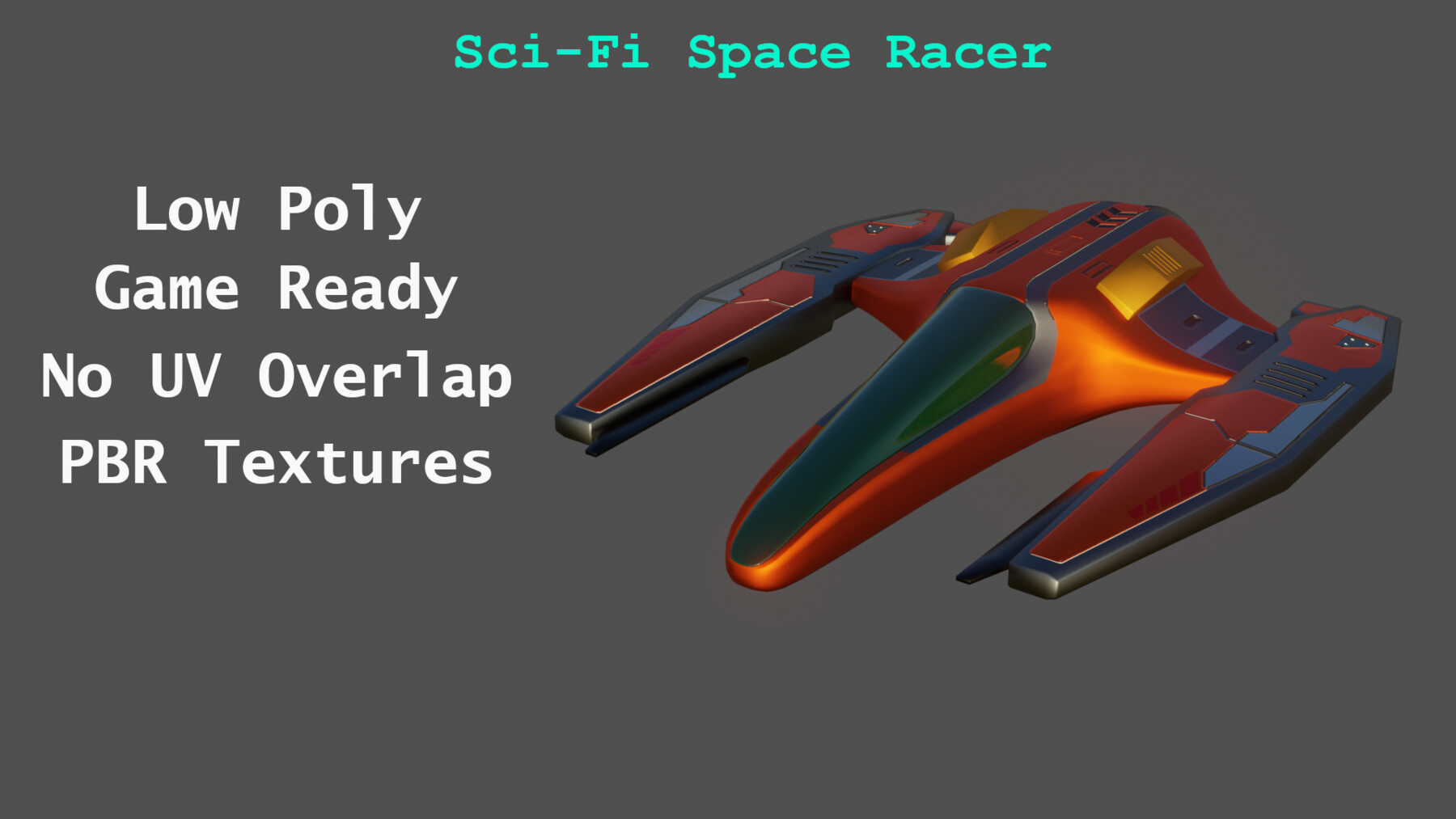 ArtStation - Sci-Fi Space Racer - Low Poly - Game Ready - PBR | Game Assets